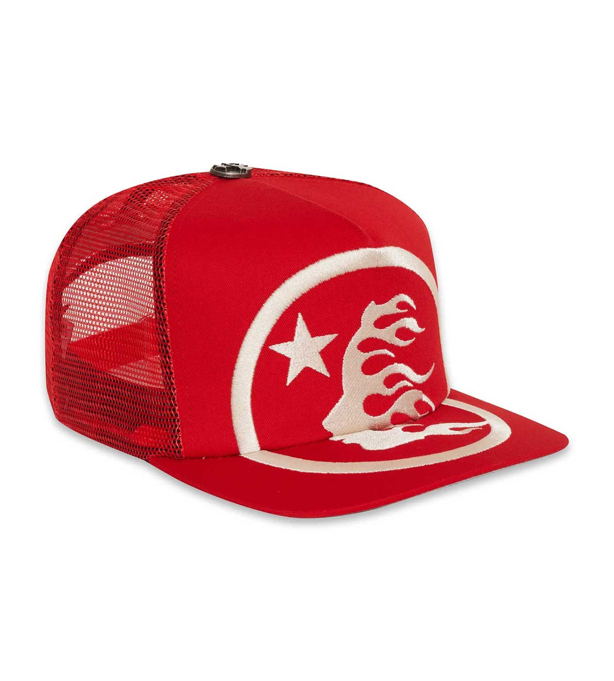 Hellstar Big Logo Trucker Snapback Hat Red – Elevate