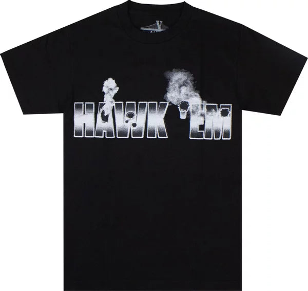 Pop Smoke Vlone Hawk Em Tee Black – Elevate