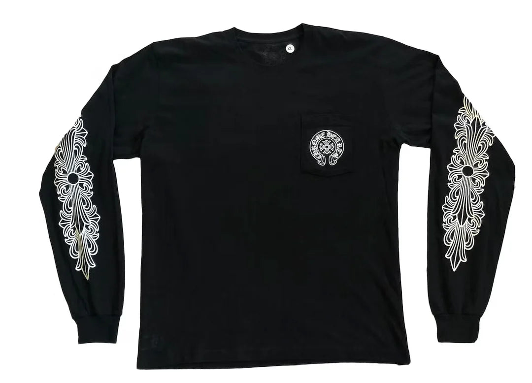 Chrome Hearts Horseshoe Long Sleeve Tee Black – Elevate