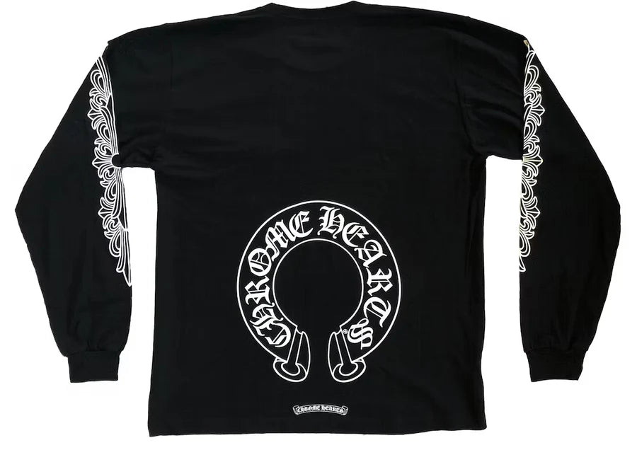 Chrome Hearts Horseshoe Long Sleeve Tee Black – Elevate